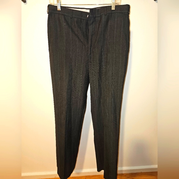 Pants | Mens Towncraft Pin Striped Black Dress Pants 323 | Poshmark